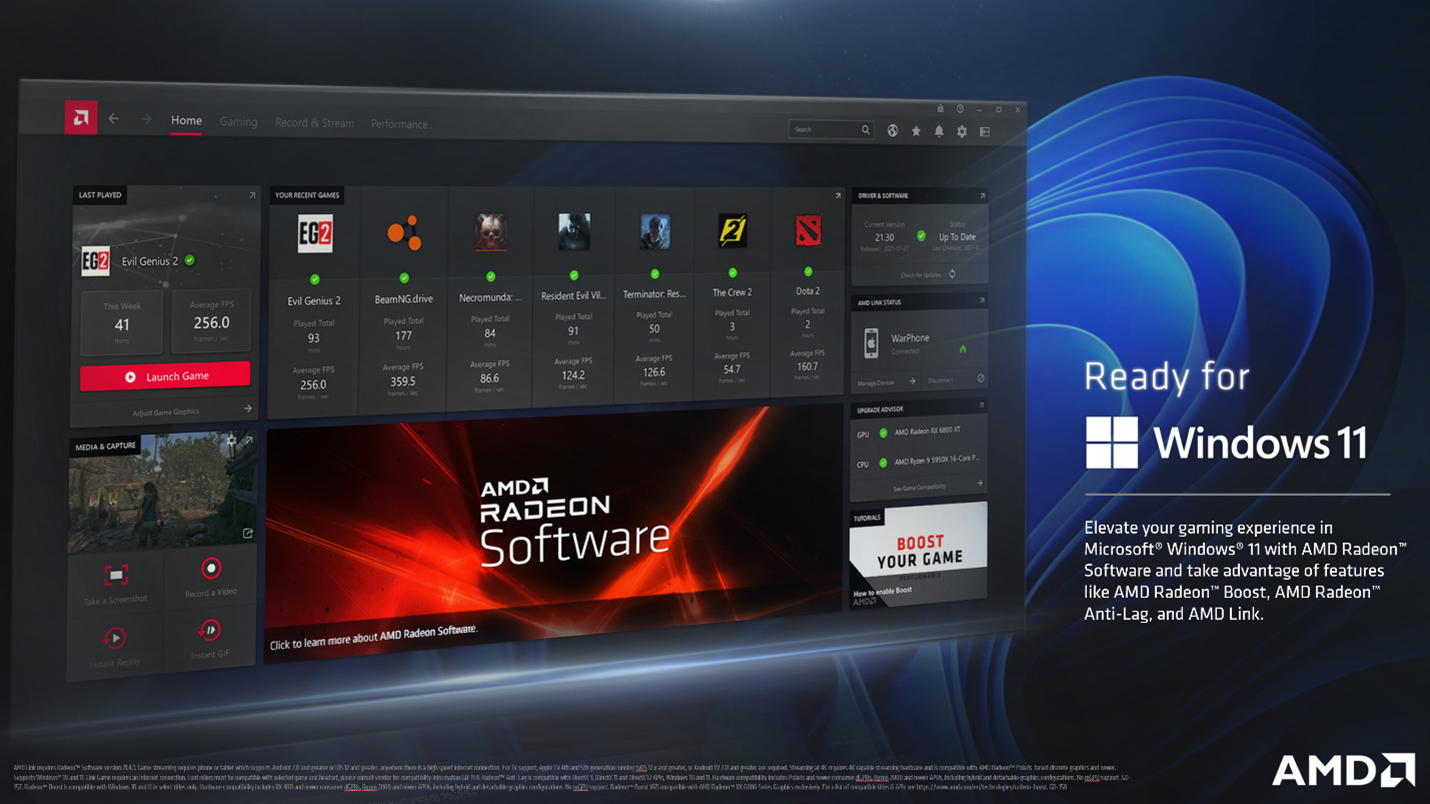 Aprovecha las características del Software de Radeon en Windows 11 ...